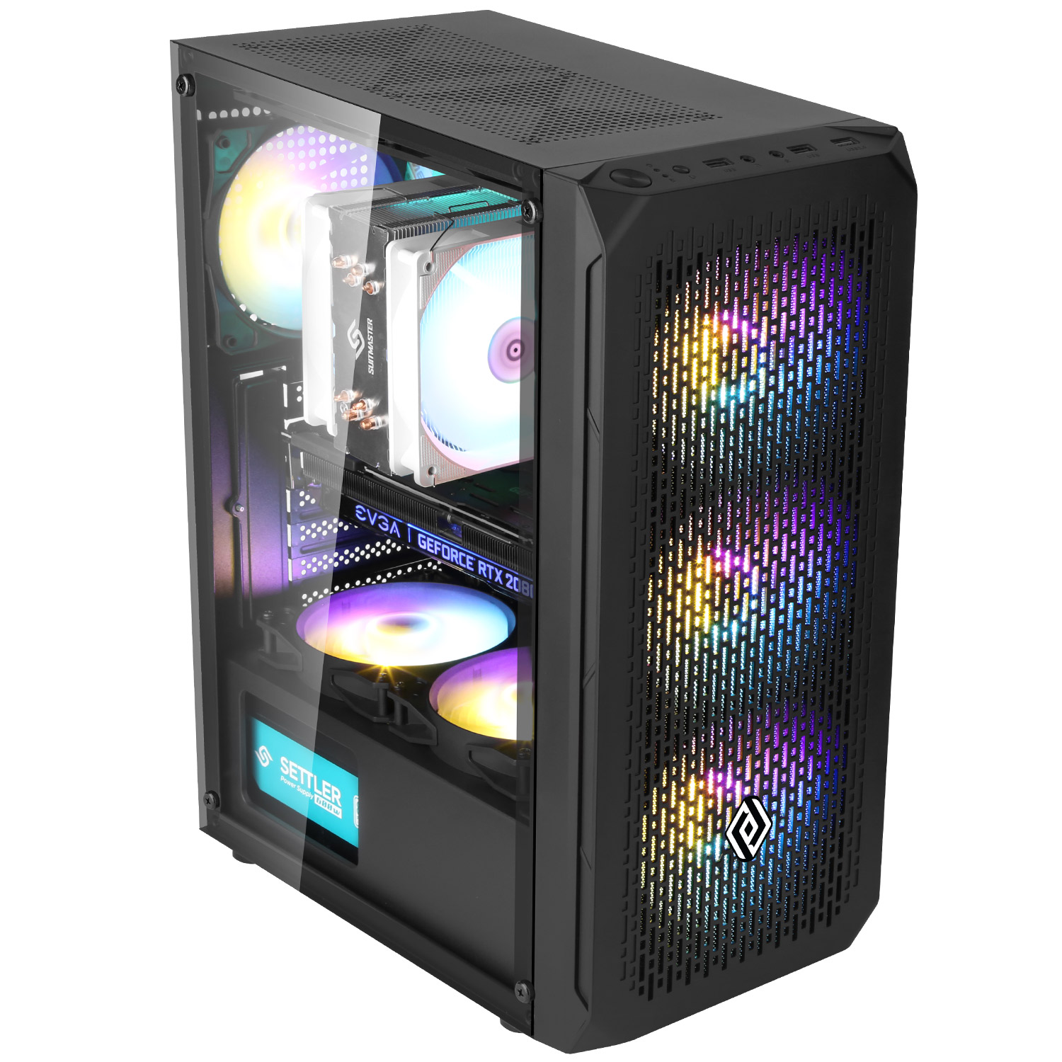 식스팬 풀 아크릴 LUNAR RGB (블랙) | ABKO