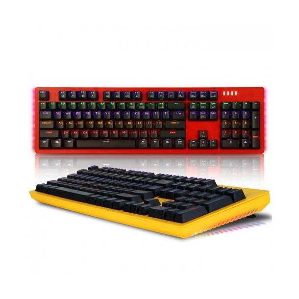 K516 축교환 측면 RGB 라이팅 이중사출 게이밍 기계식 키보드 (레드, 적축) | ABKO