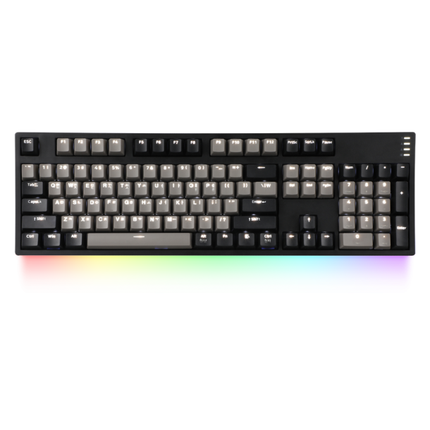 CK104 전면 RGB BAR 투톤 이중사출 게이트론 기계식 키보드(블랙그레이) | ABKO