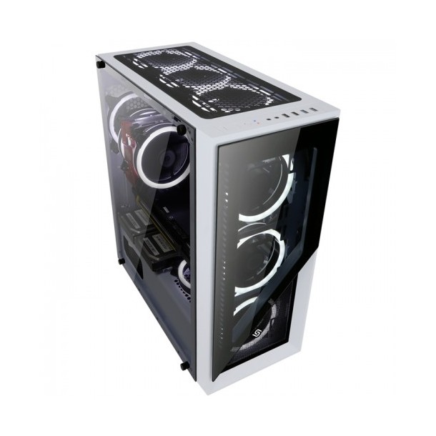 361G 칼리스토 2면 강화유리 with HALO DOUBLING 화이트 | ABKO