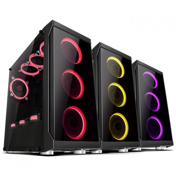 A7 네오 강화유리 RGB HALO(블랙) | ABKO