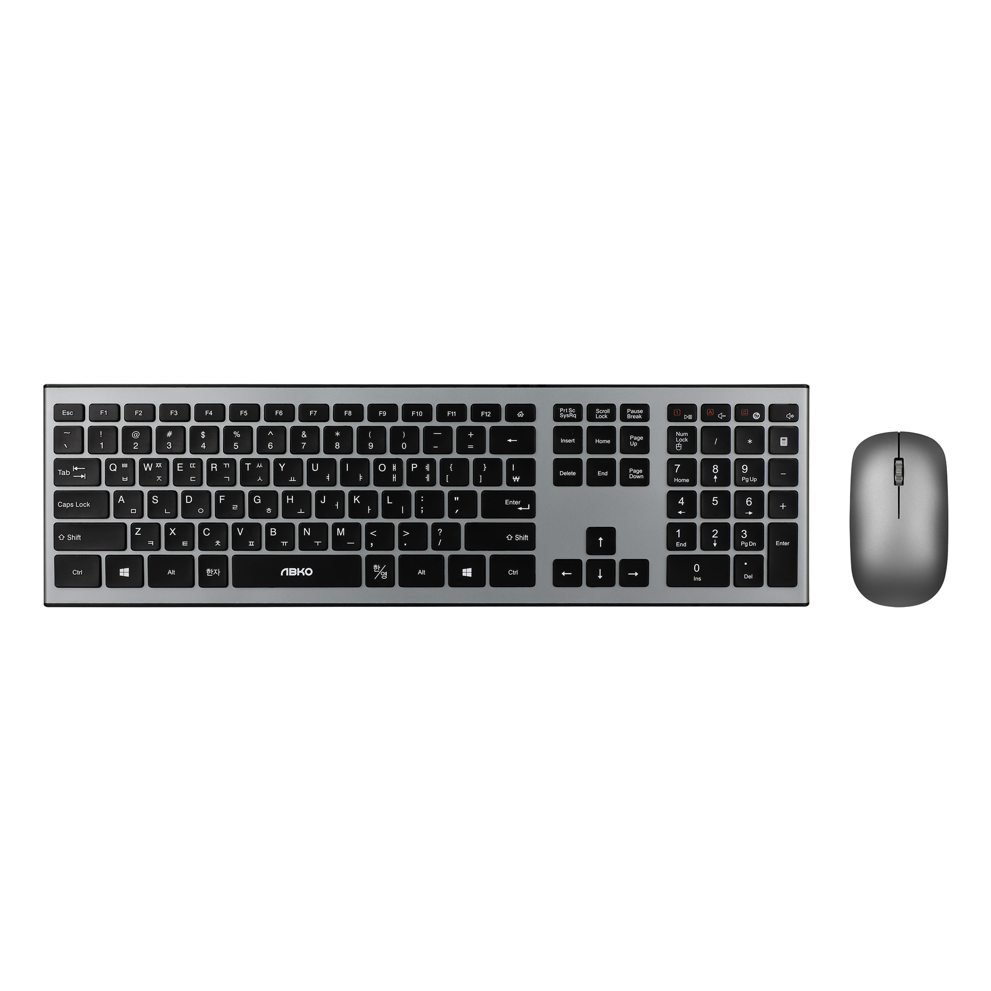 WKM160 펜타그래프 무선 키보드 마우스 오피스 세트 | ABKO