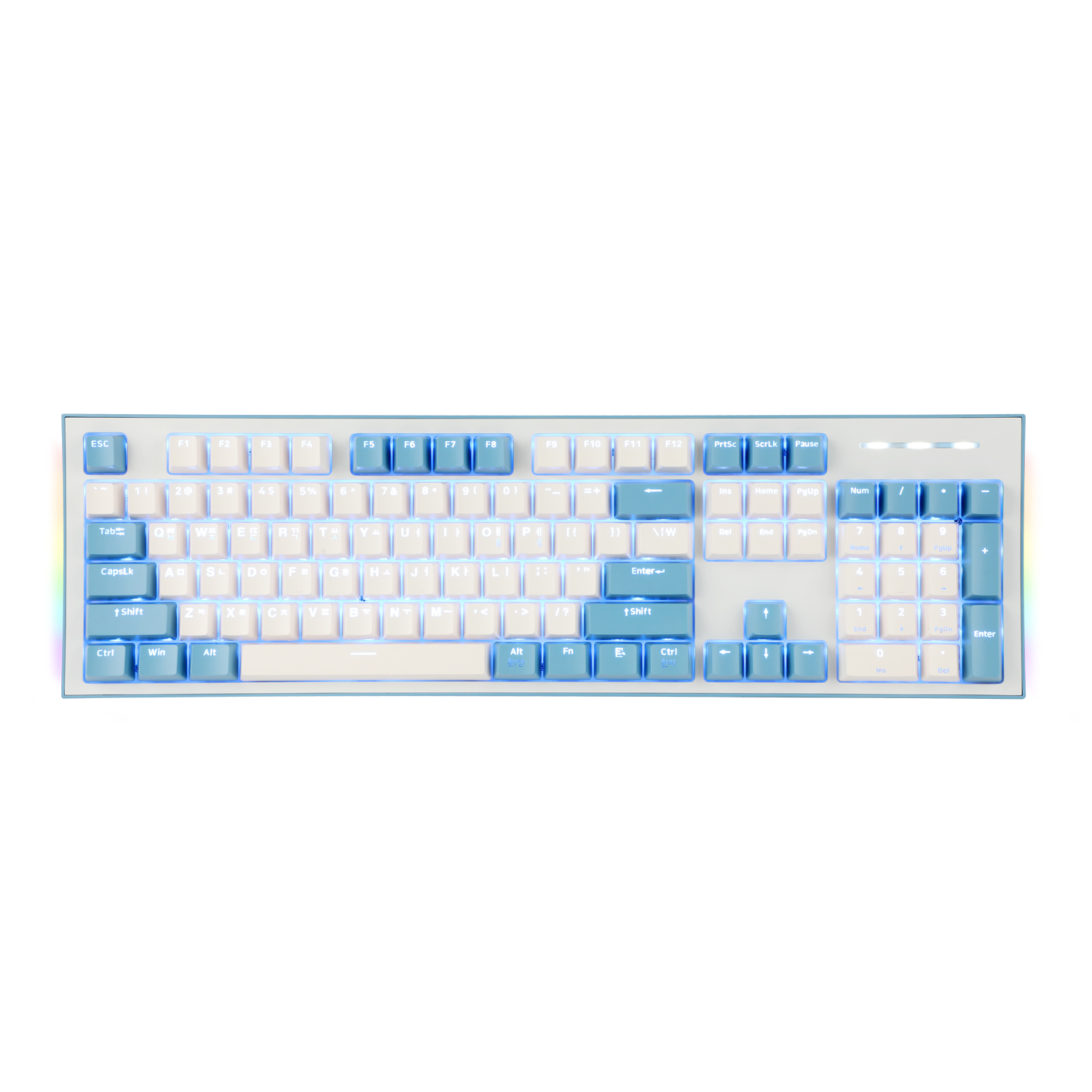 CK01V 투톤 완전방수 사이드 RGB V광축 게이밍 | ABKO