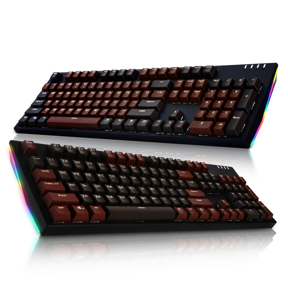 CK771 V광축 투톤 초코믹스 완전방수 교체축 사이드 RGB 게이밍 | ABKO