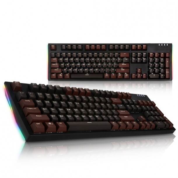 CK771 V광축 투톤 초코믹스 완전방수 교체축 사이드 RGB 게이밍 | ABKO