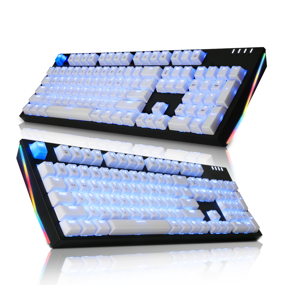 CK8000 V광축 완전방수 크리스탈 키캡 교체축 사이드 RGB 게이밍 | ABKO