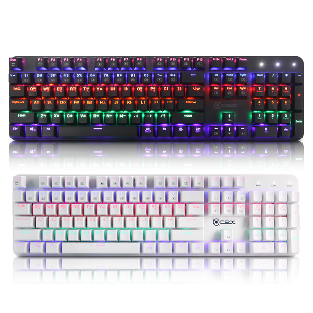 CK420 교체축 레인보우 LED 게이밍 기계식 키보드 | ABKO