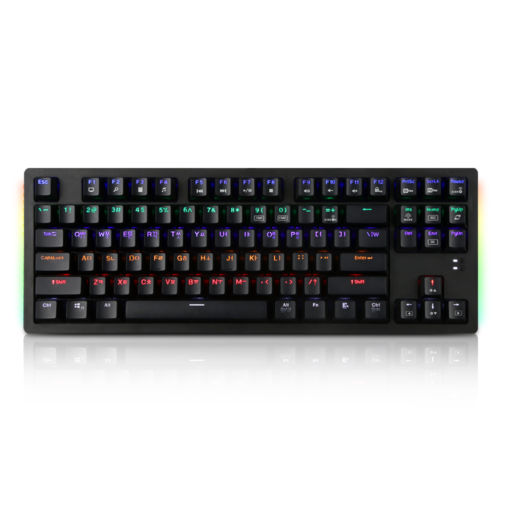 K315 텐키리스 축교환 측면 RGB 라이팅 이중사출 게이밍 기계식 키보드 | ABKO