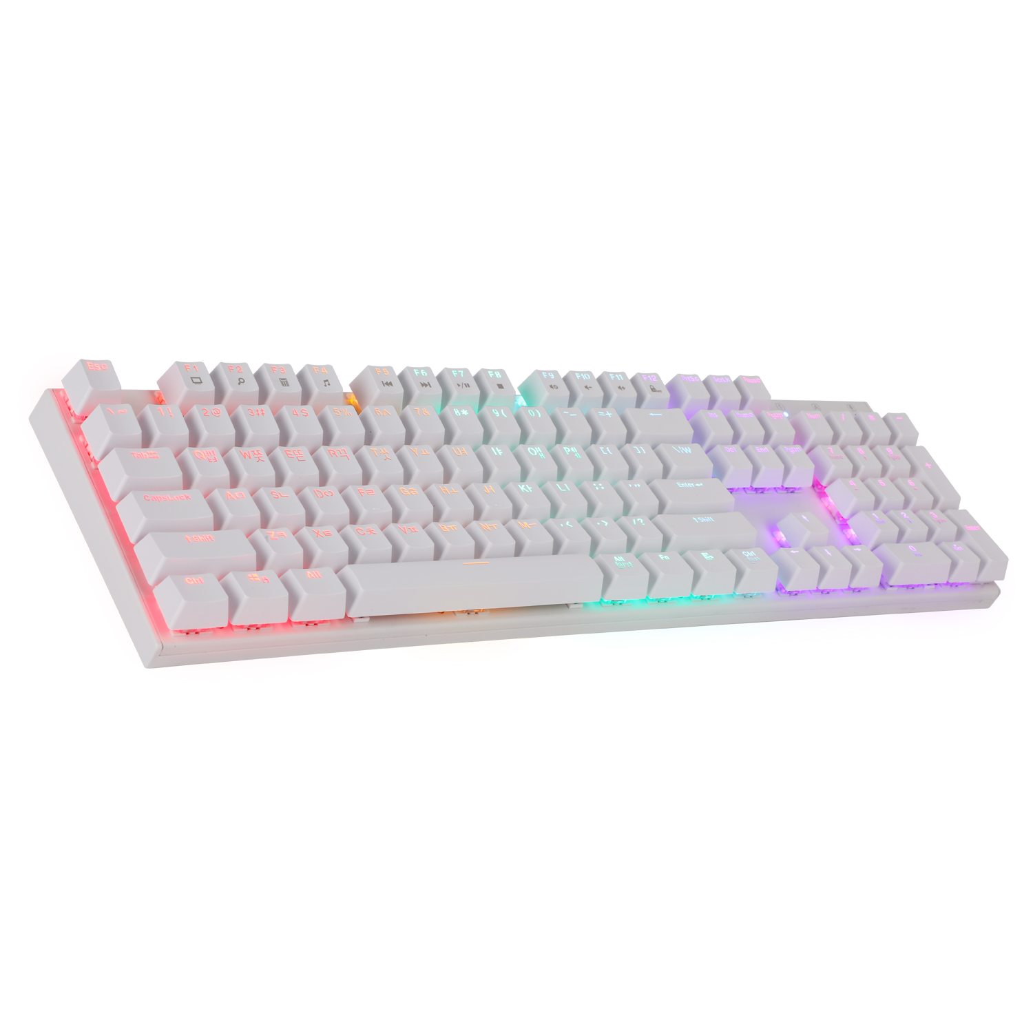 K640 한영 이중사출 기계식 레인보우 무빙 LED 게이밍 | ABKO