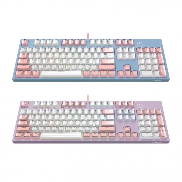 AN08 가스켓 아이스큐브 광축 LED 게이밍 키보드 | ABKO