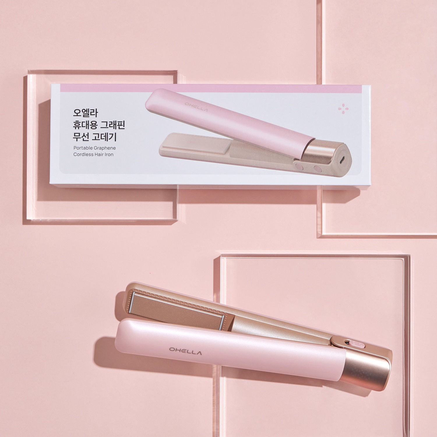 오엘라 휴대용 그래핀 무선 고데기 OB-HI02 | ABKO