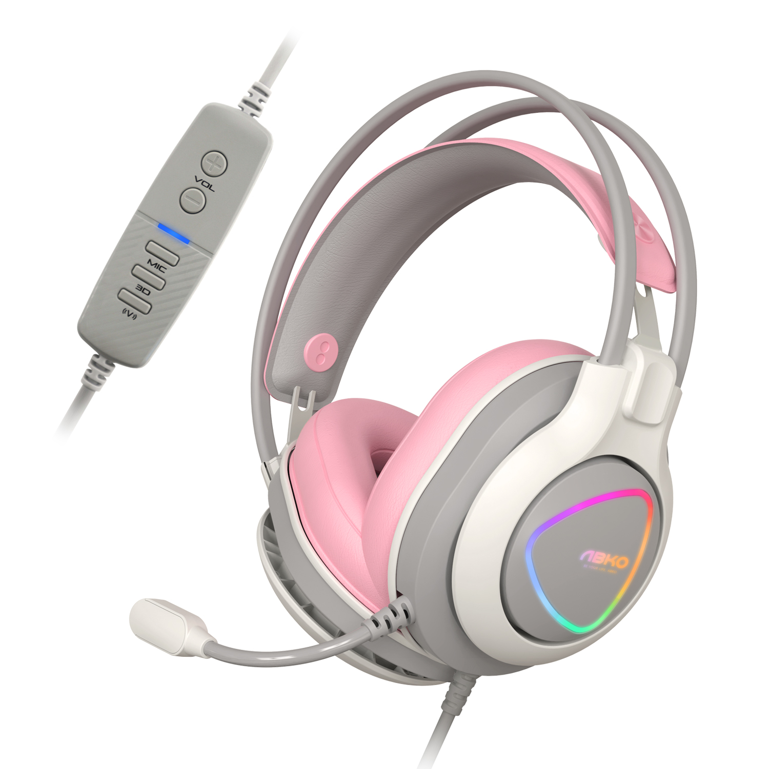 N980 진동 가상 7.1 RGB 게이밍 헤드셋 | ABKO