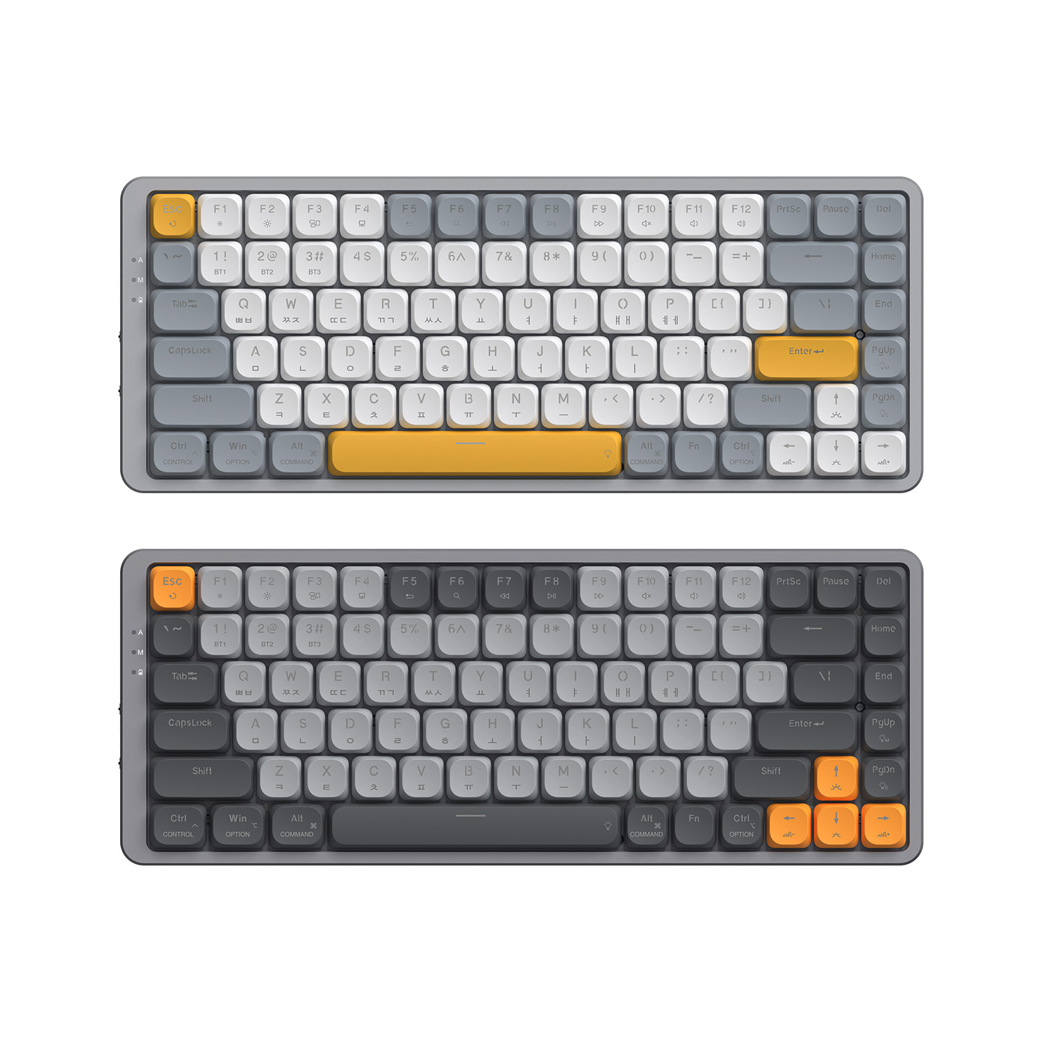 AK84BT 블루투스 무선 슬림 기계식 다크 그레이 | ABKO